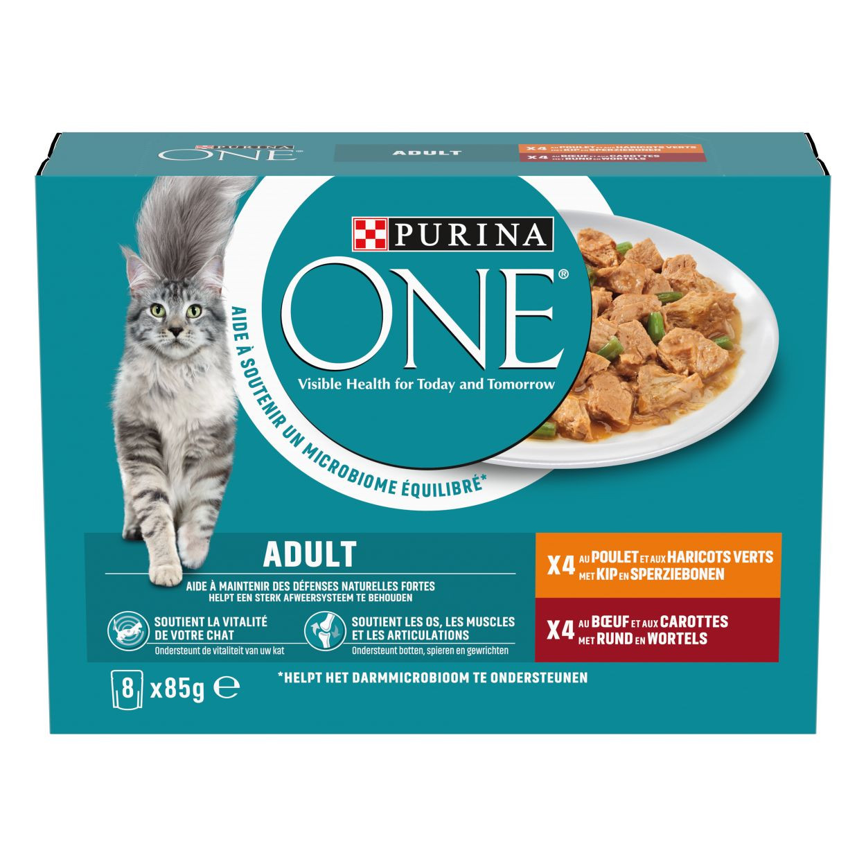Purina One Adult pâtée pour chat au poulet et au bœuf